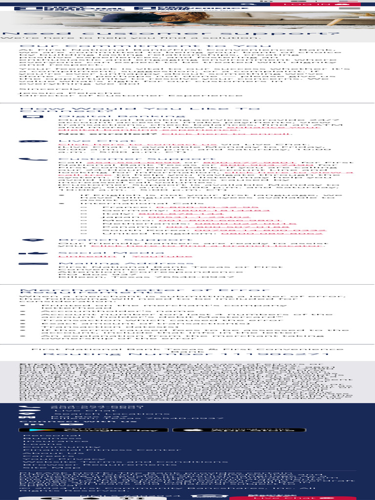 Contact Us First National Bank Texas - First Convenience Bank | PDF ...