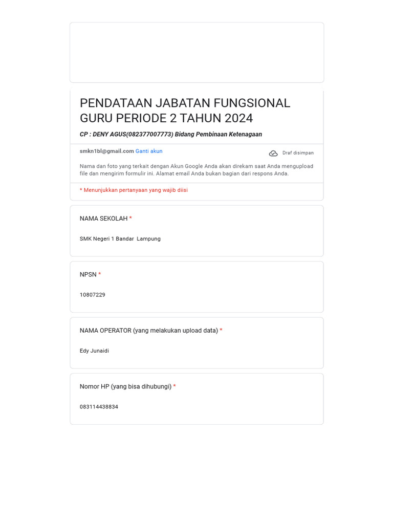 Pendataan Jabatan Fungsional Guru Periode 2 Tahun 2024 | PDF