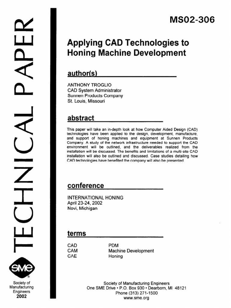 Applying CAD Technologies To Honing Machine Development | PDF | Spectral Density | Computer ...