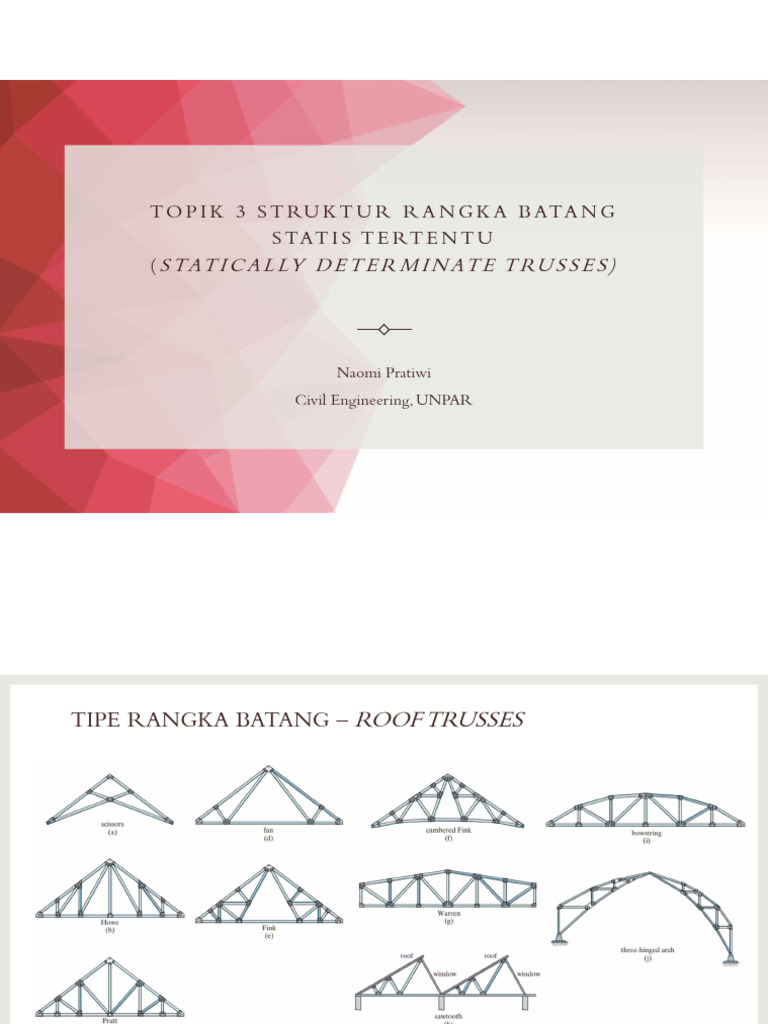 Statically Determinate Trusses (Part 1) | PDF