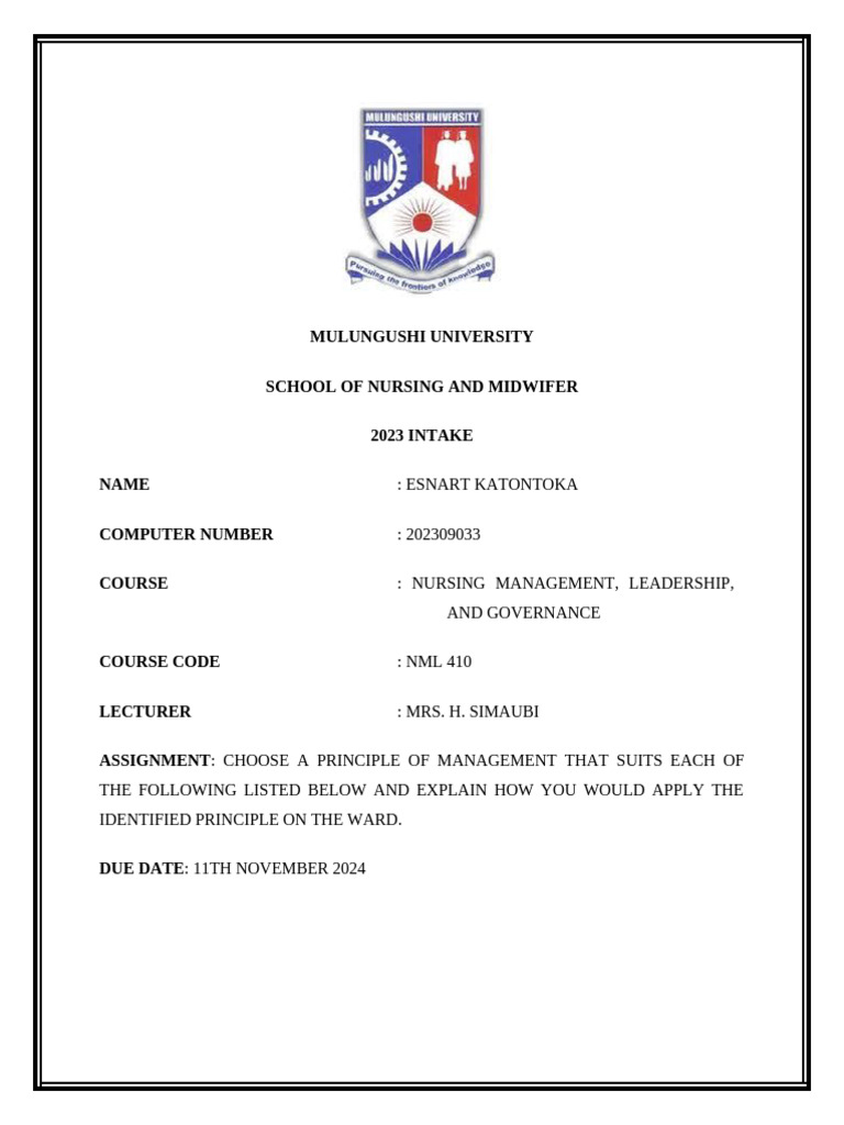 PRINCIPLE OF MANAGEMENT | PDF | Health Care | Hospital