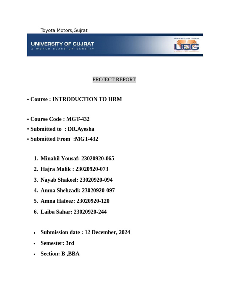 HRM Project_final Copy | PDF | Employment | Recruitment