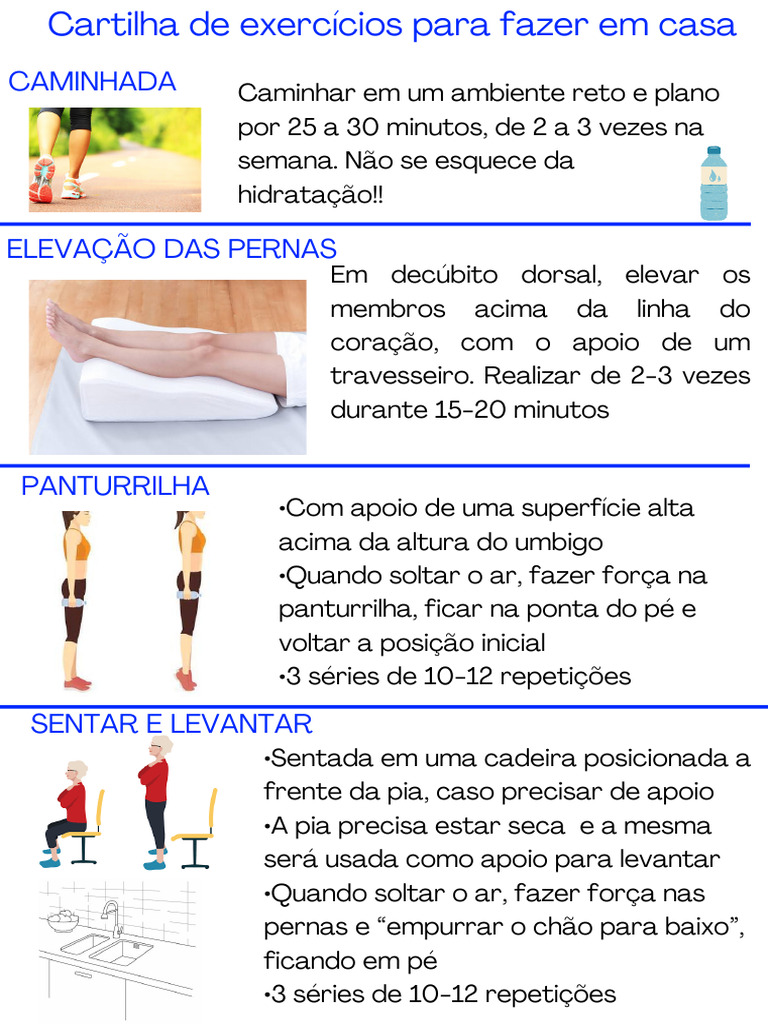 Cartilha de Exercícios para Realizar em Casa | PDF