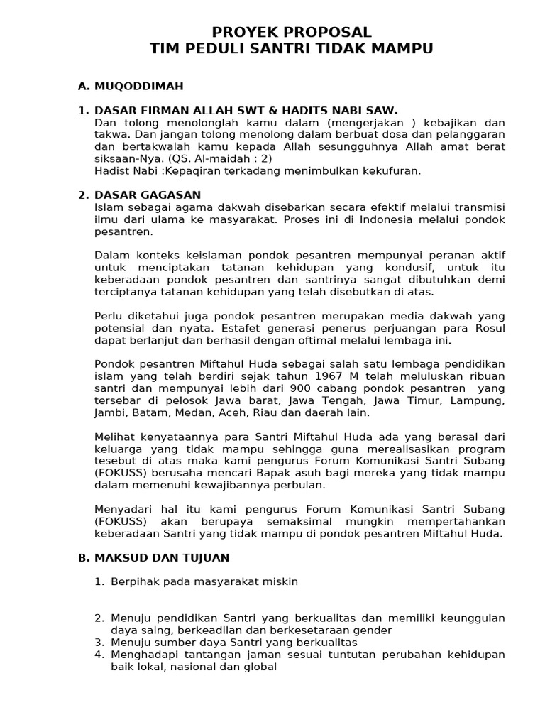 Proposal Fokuss | PDF