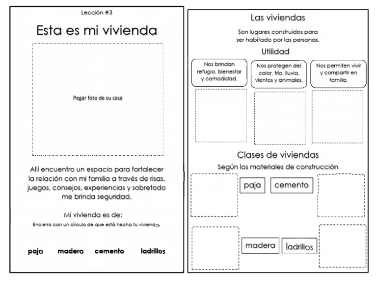 Tipos de Vivienda para Niños | PDF