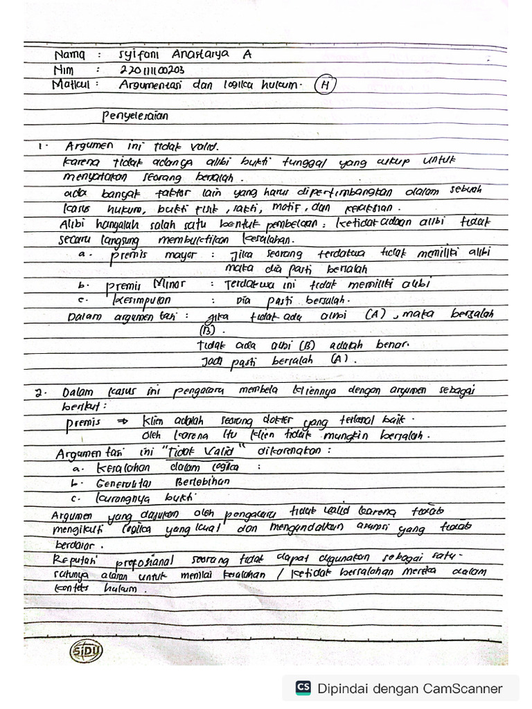 Jawaban Uts Arlog (h) Syifani | PDF
