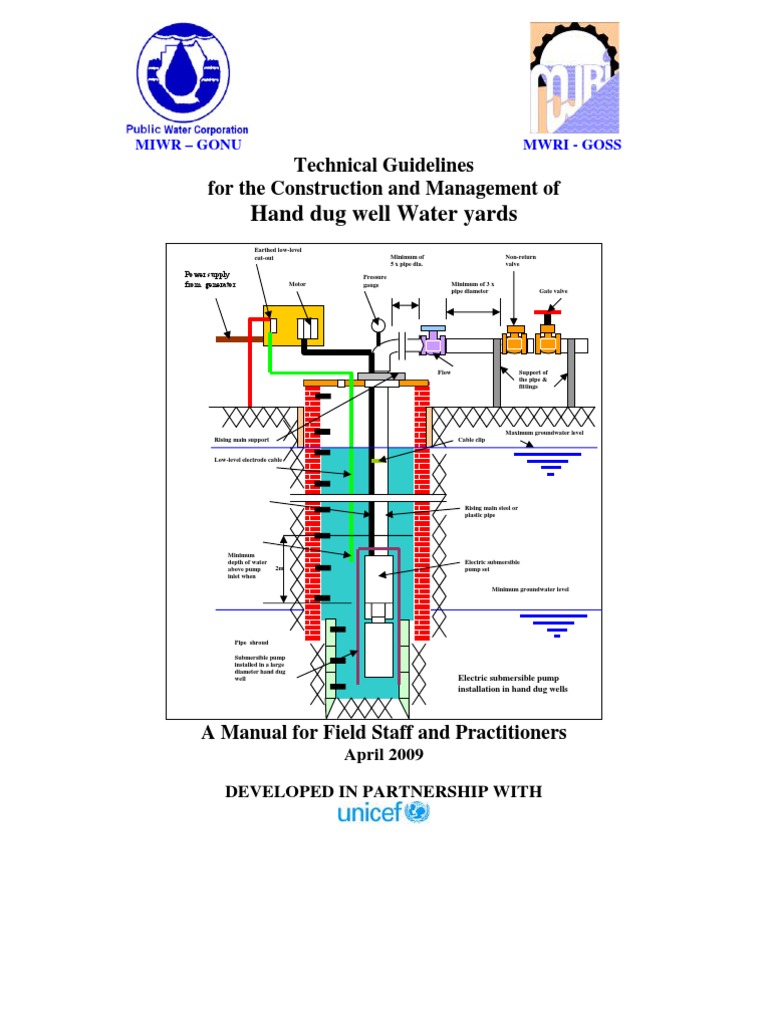 Hand Dug Well Construction Guidelines | PDF | Internal Combustion ...