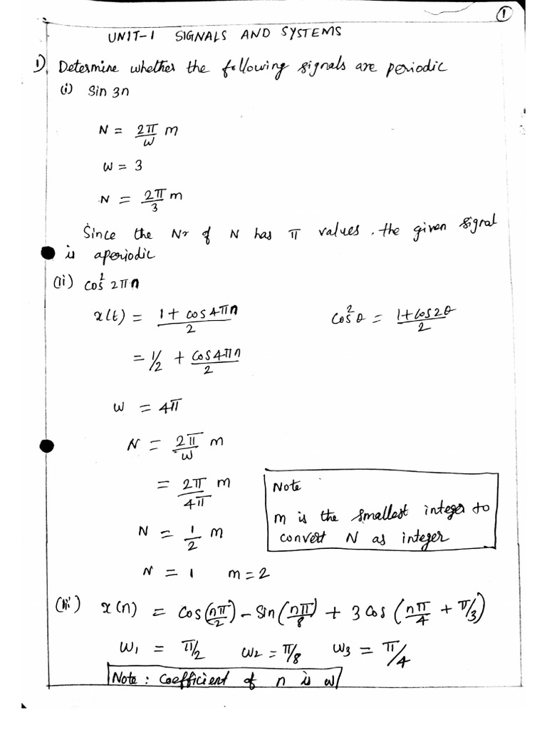 DSP CSE UNIT I Signals and Systems | PDF