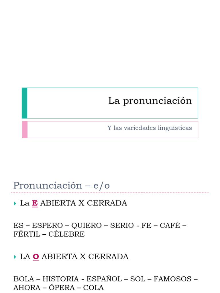 La Pronunciación | PDF | Lingüística | Comunicación humana