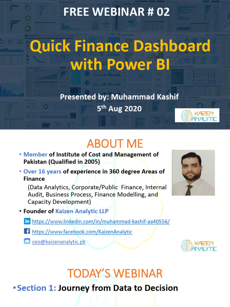 Webinar # 2 - Quick Finance Dashboard With Power BI (FINAL) | PDF | Information Science ...