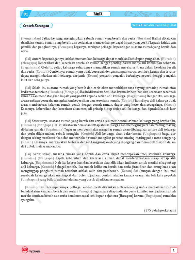 OMG 8 BM TG 1 - Contoh Karangan Umum | PDF