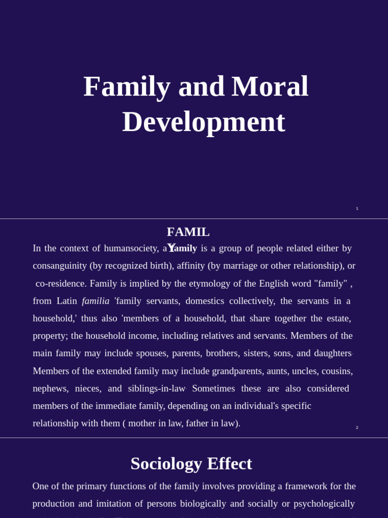 12 Teaching Slide at Family and Moral Development | PDF | Family | Morality