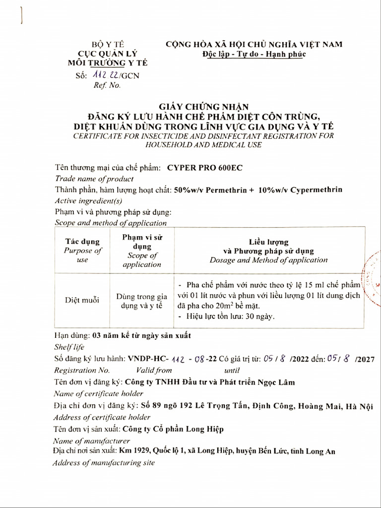 CNĐKT Cyper Pro 600ec | PDF