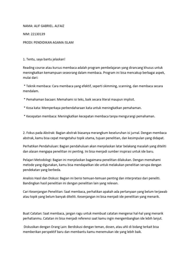 Uts Rwading Course | PDF