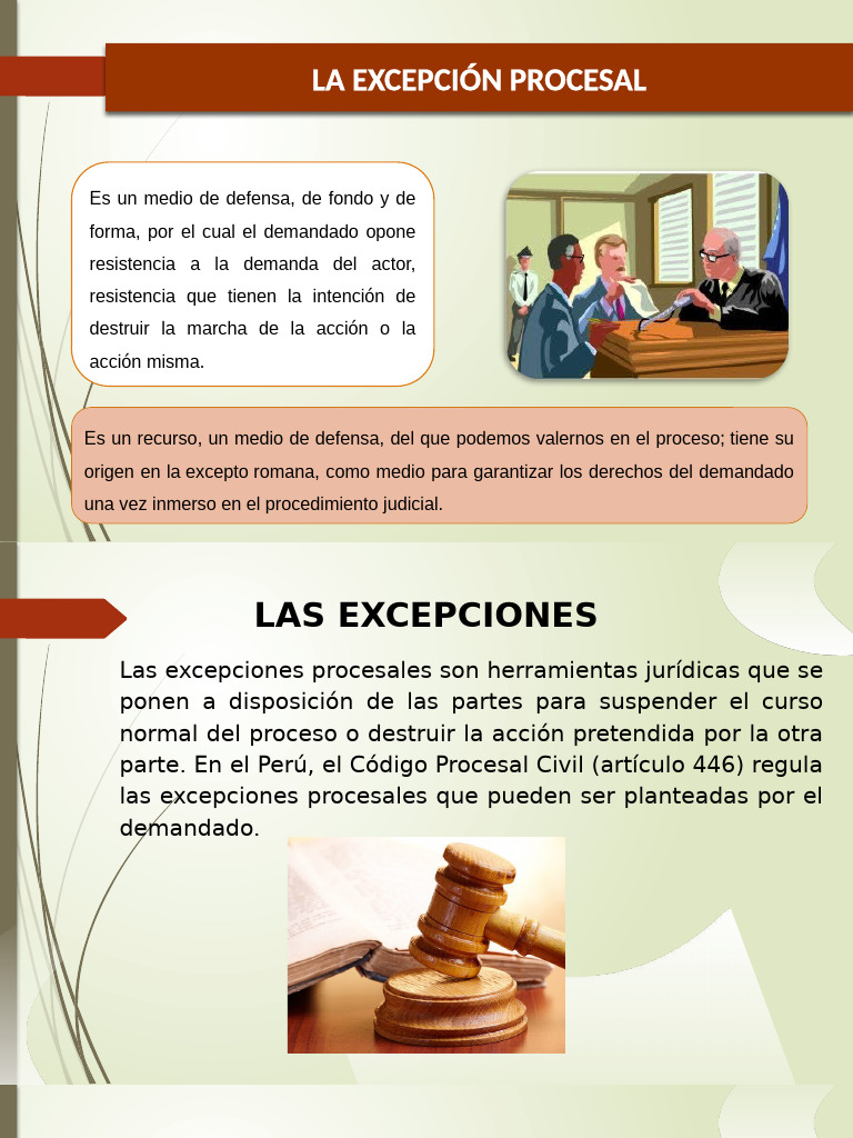 Clase 9 - Excepciones Procesales | PDF | Ley procesal | Demanda judicial