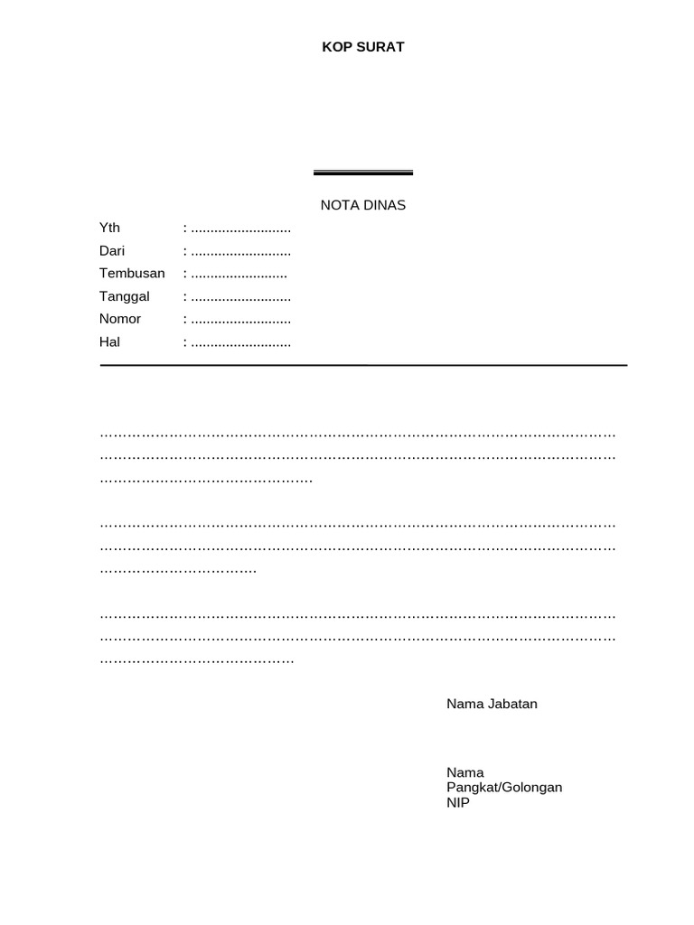 2 Format Nota Dinas | PDF
