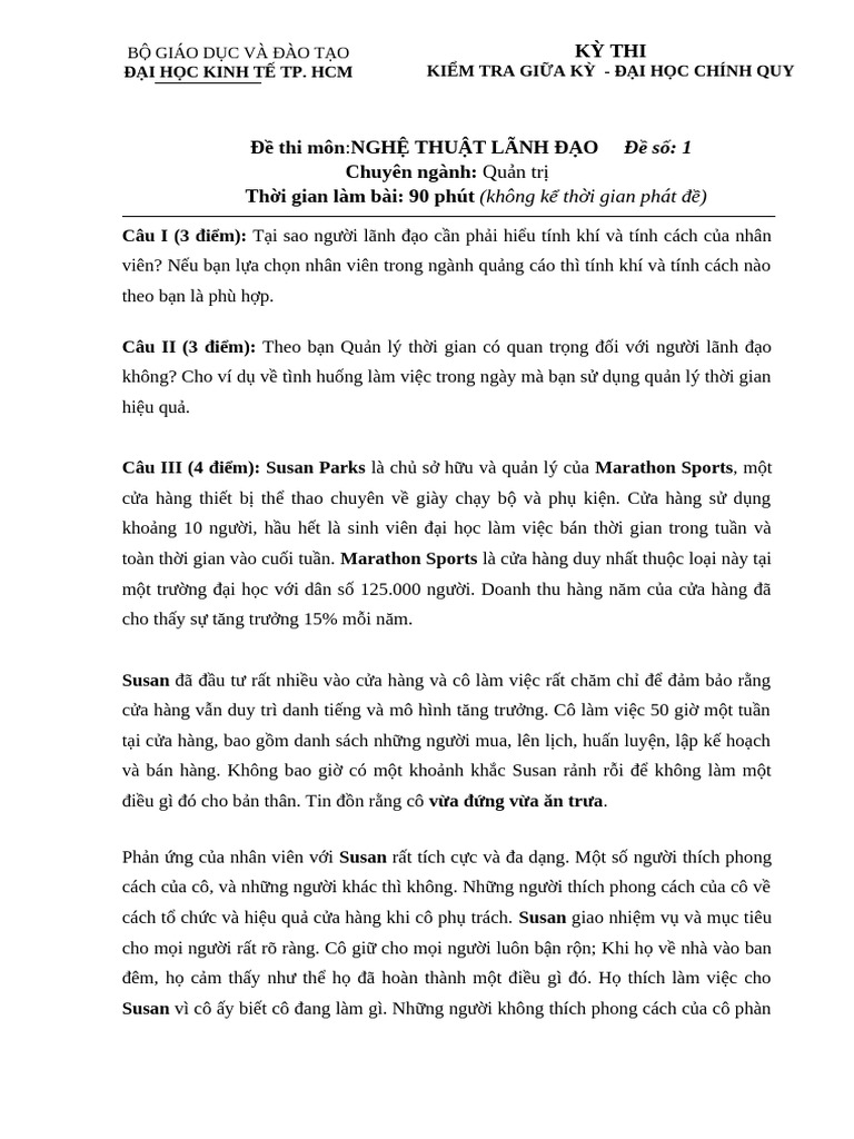 Đề Thi Giữa Kỳ Môn NTLD | PDF