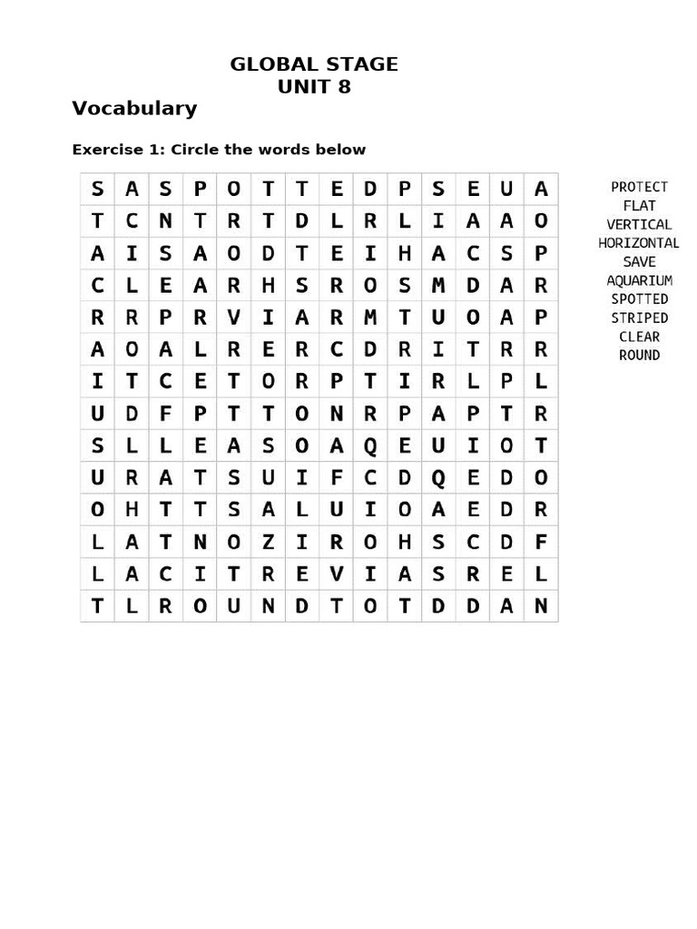 Thewordsearch Com Unit 8 Global Citizenship 7872201 | PDF