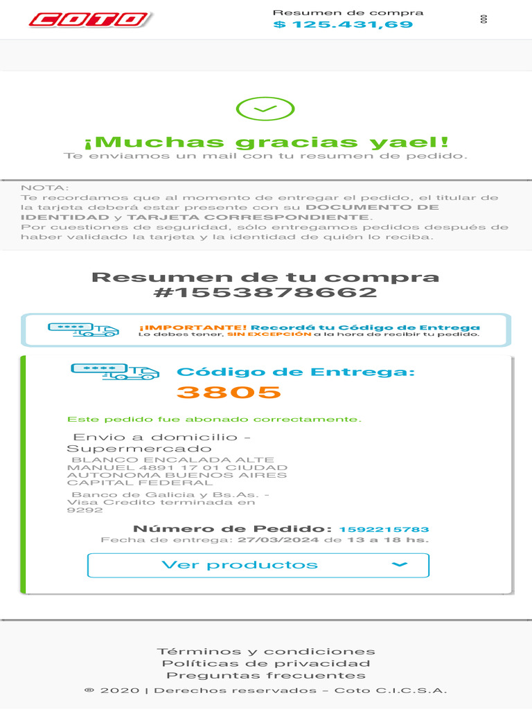 Finalizar Pedido 5 | PDF