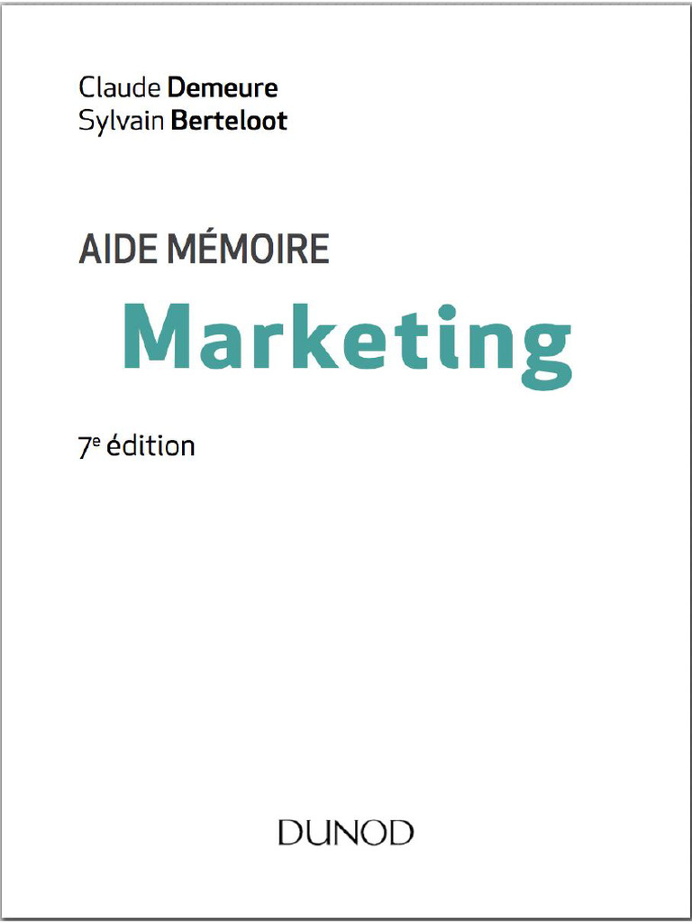 Aide Mémoire Marketing 7ed | PDF