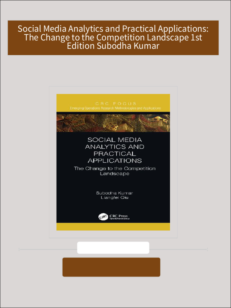 Ebooks File Social Media Analytics and Practical Applications: The ...