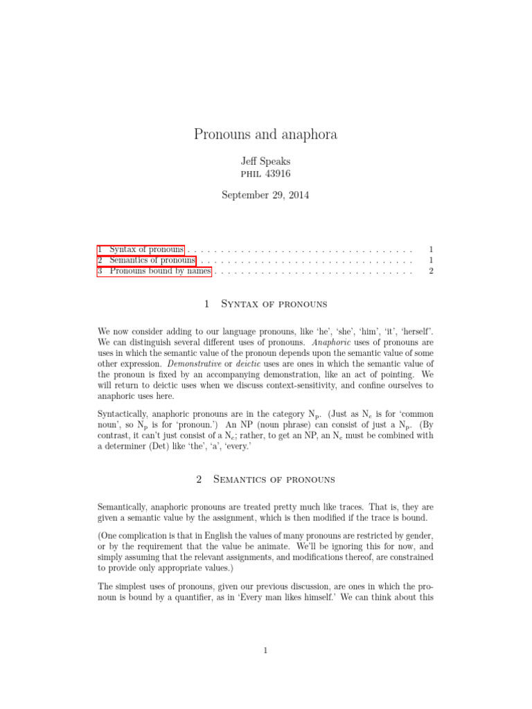 8-pronouns | PDF | Pronoun | Syntax