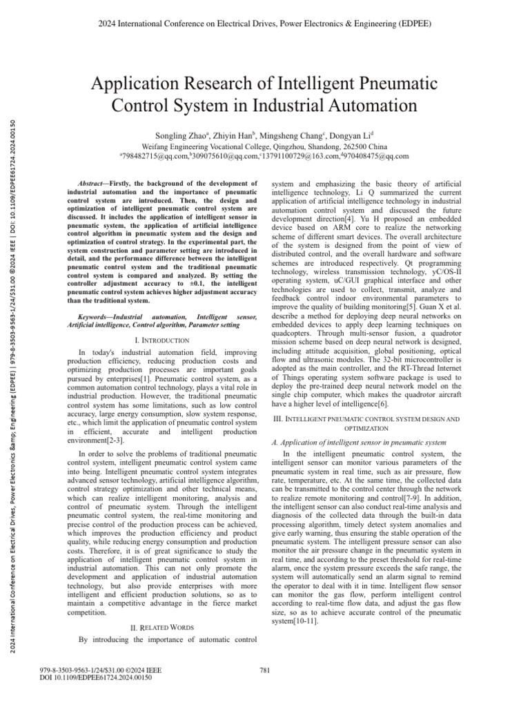 Application Research of Intelligent Pneumatic Control System in ...