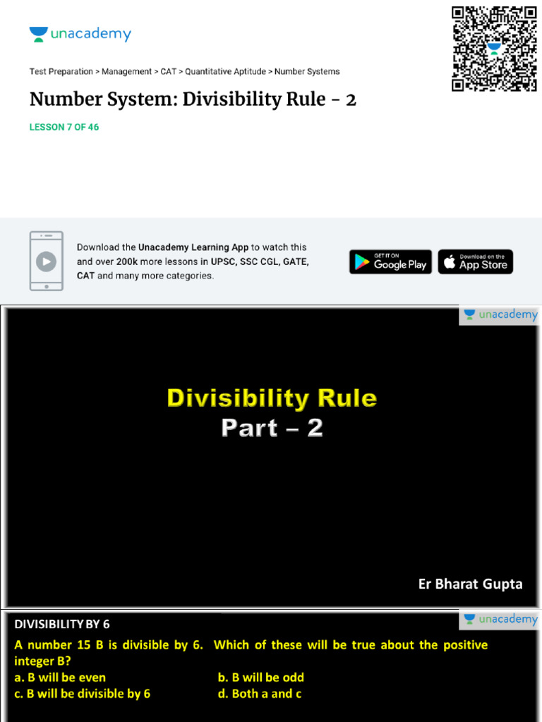 Part 7 - Divisibility | PDF