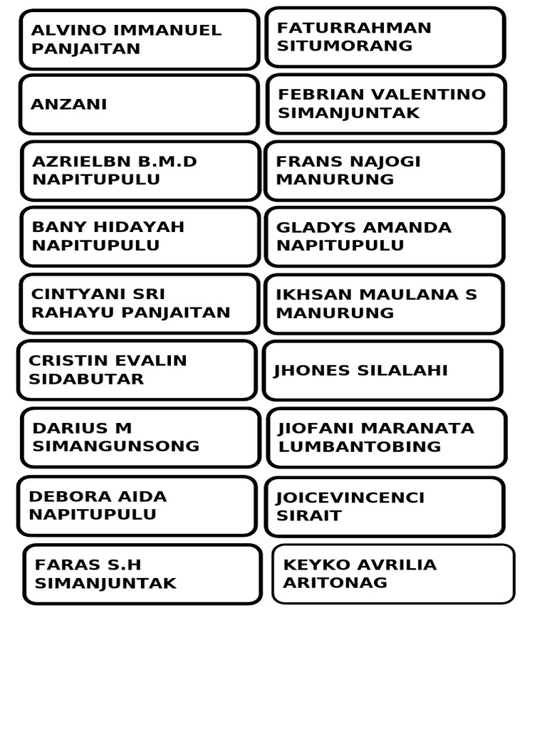 Nama Sampul Raport x2 | PDF