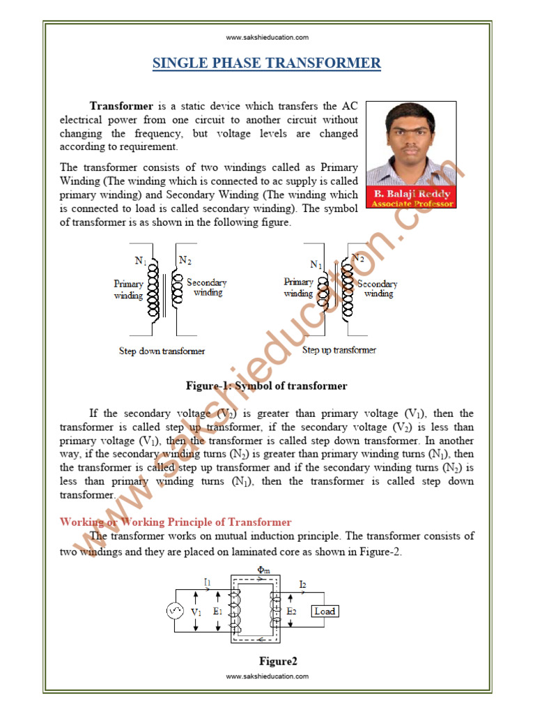 Single_Phase_Transformer | PDF | Transformer | Inductance