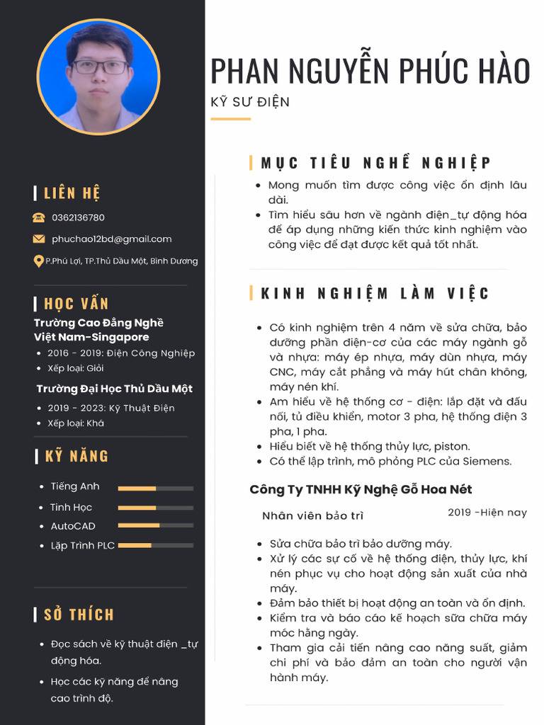 Cv_phan Nguyen Phuc Hao | PDF