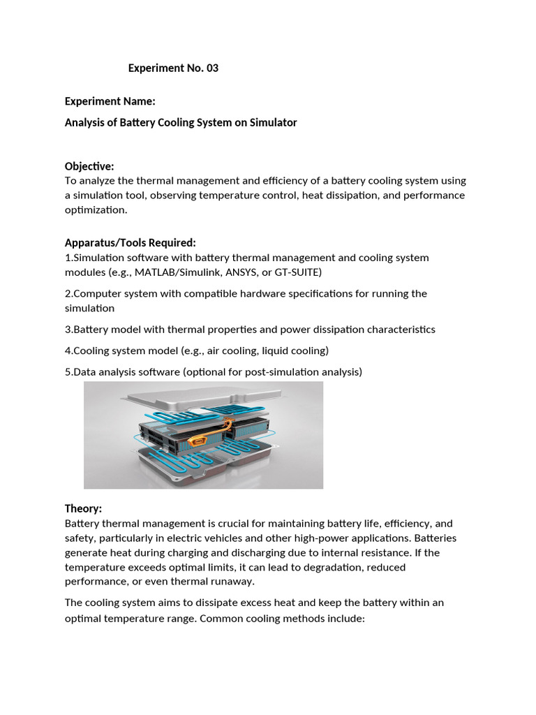 Electric Vehicle Experiment | PDF | Simulation | Liquids