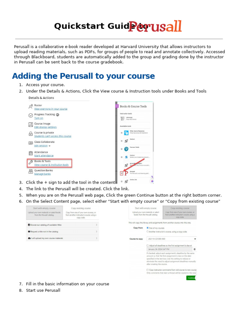 Quickstart-Perusall | PDF | Computing | Software