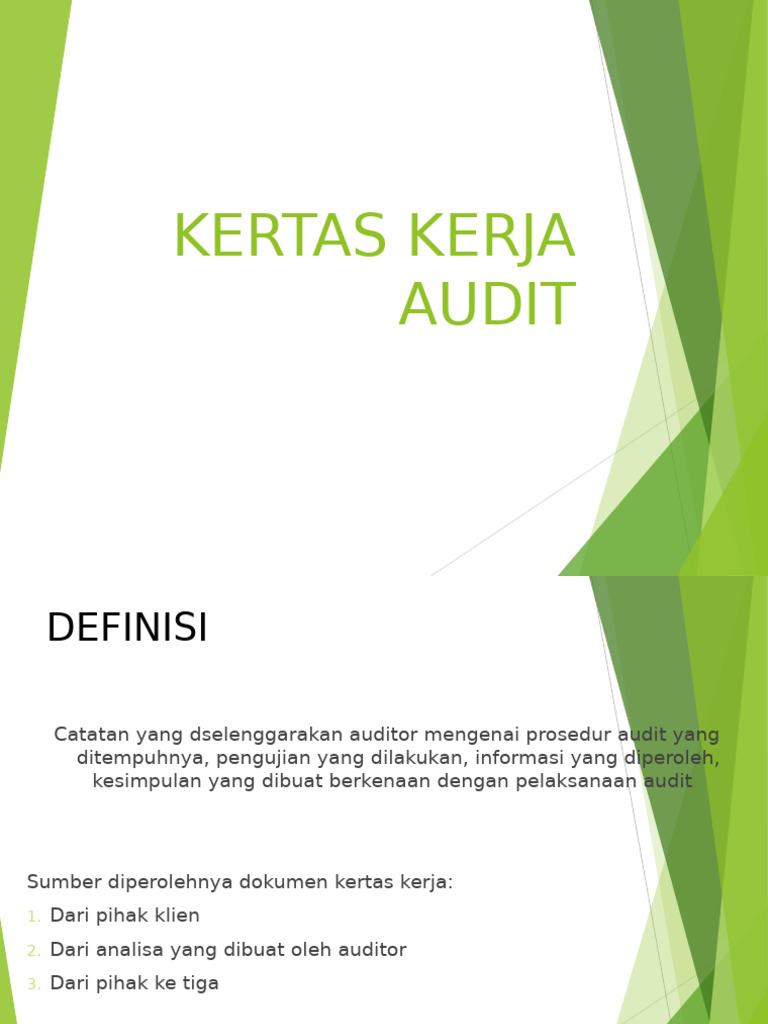 Kertas Kerja Audit | PDF