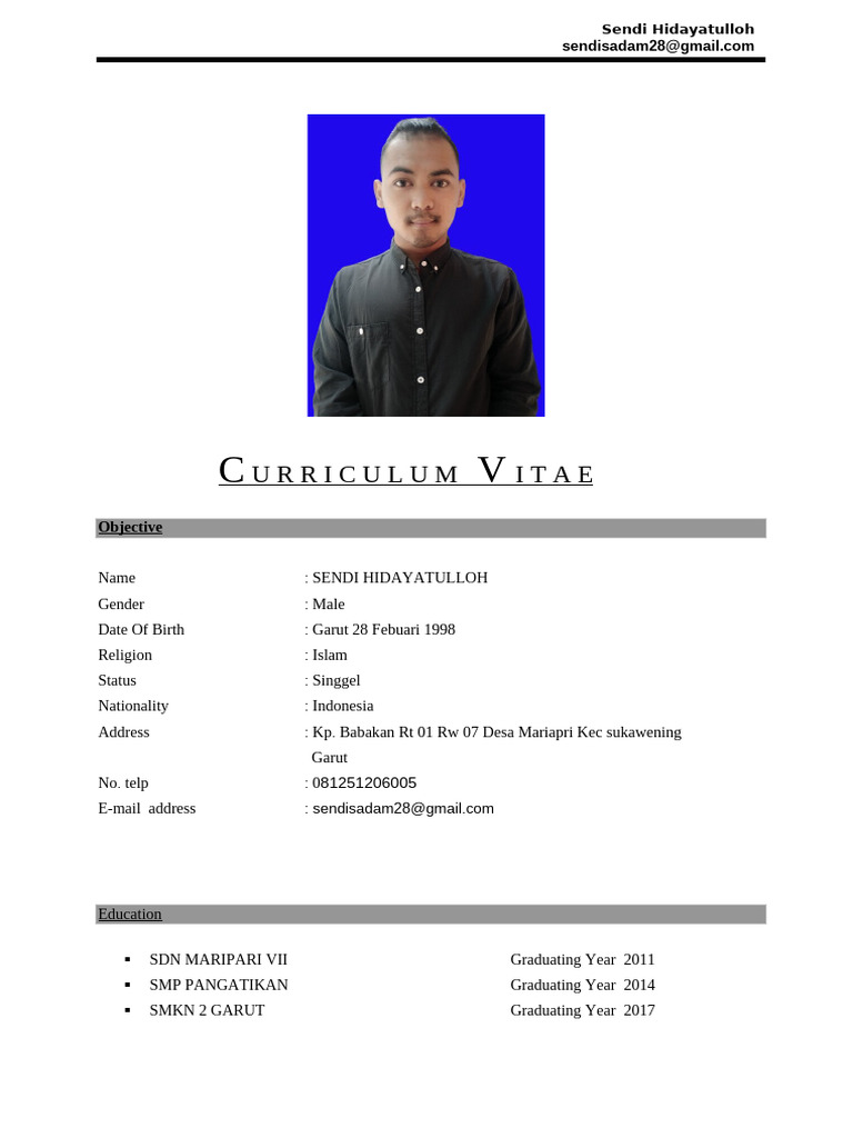Sendi Hidayatulloh's CV and Experience | PDF | Office Suites For ...