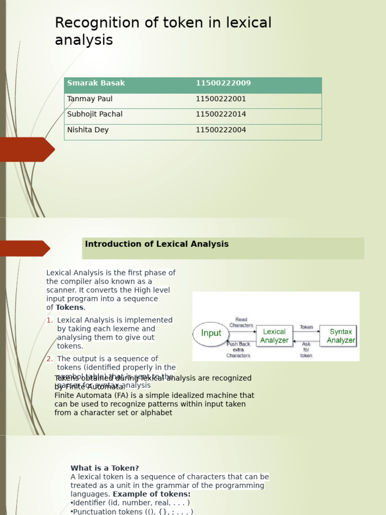 Recognition of Token in Lexical Analysis-3 | PDF | Computer Programming | Software Engineering