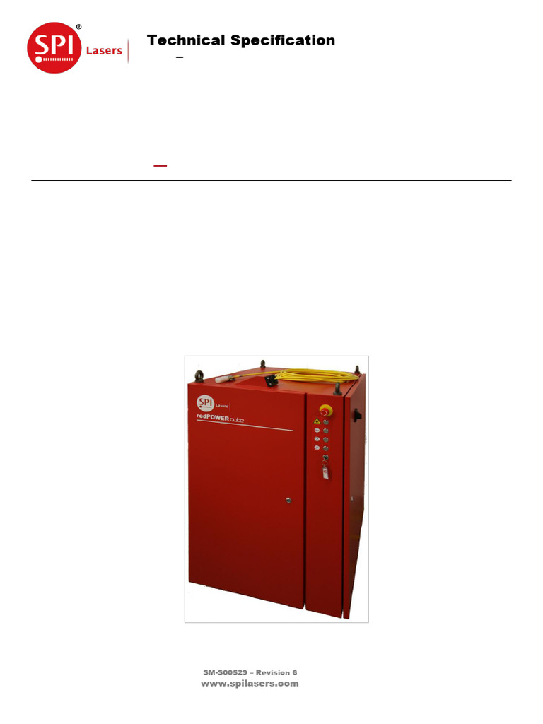 SPI SM 3-6kW QUBE Technical Specification 2020 | PDF | Laser | Optical ...