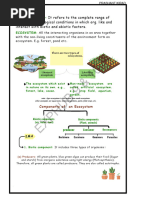Our Environment - Short Notes (Prashant Kirad) | PDF | Ecosystem | Food Web