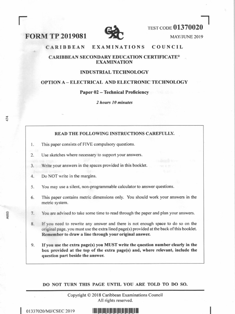 2019 EET Past Paper | PDF