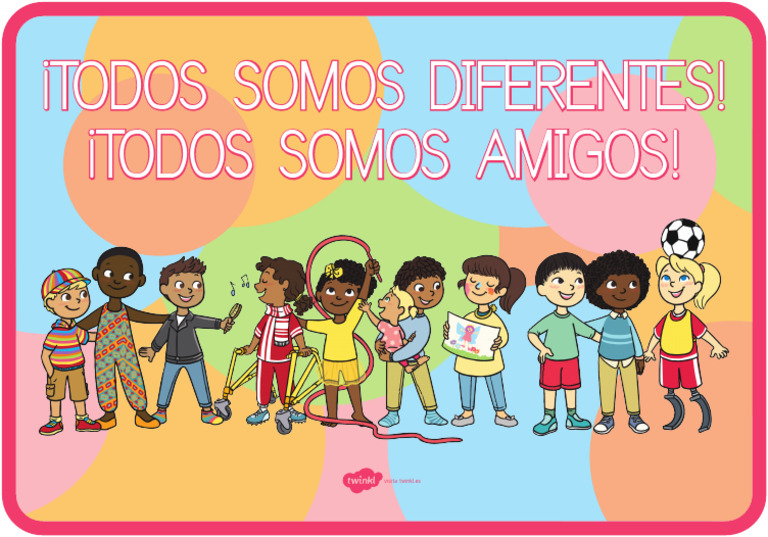 Todos Somos Diferentes Póster Amigos | PDF