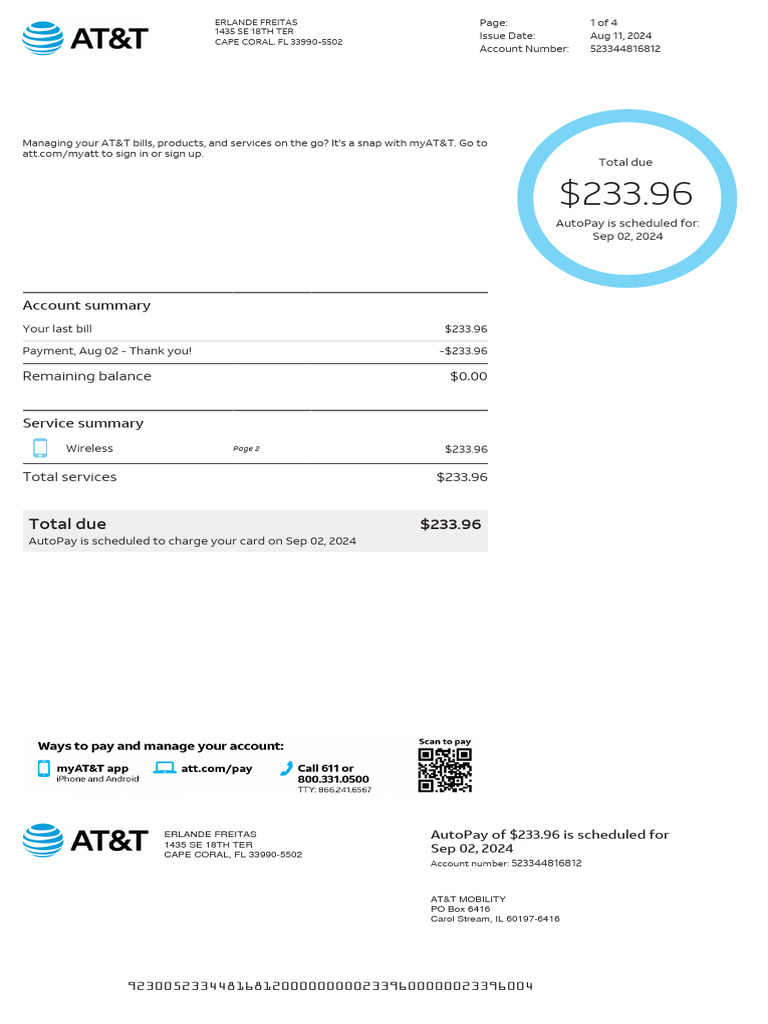 AT&T | PDF | Fee | Service Industries