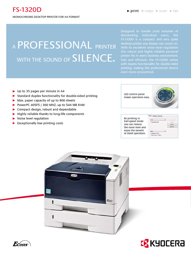 Kyocera_DS_Dolphin_FS1320D_VIEW | PDF | Printer (Computing) | Operating System