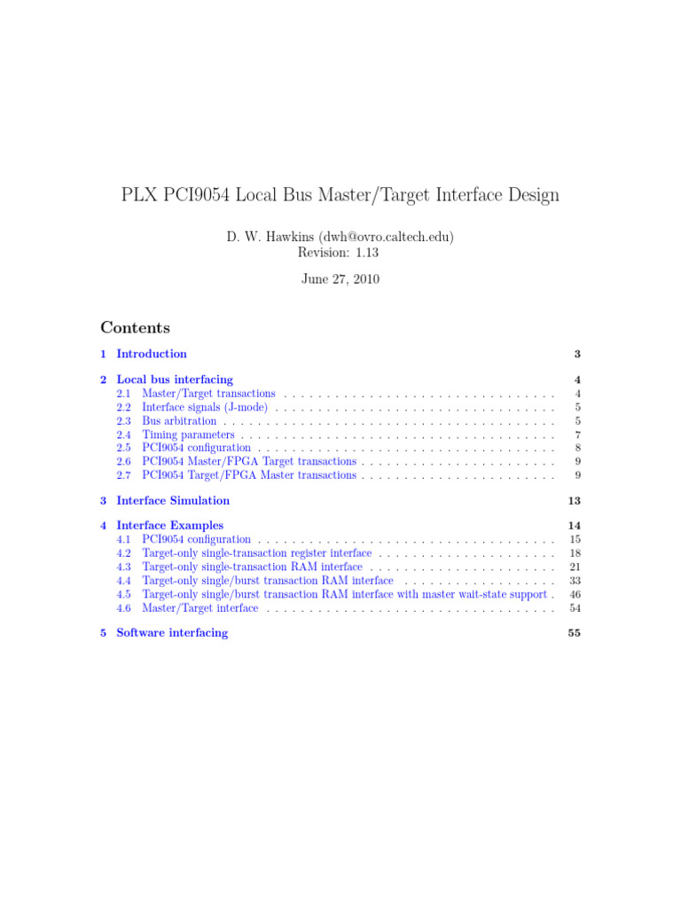 plx_interface | PDF | Field Programmable Gate Array | Computer Engineering