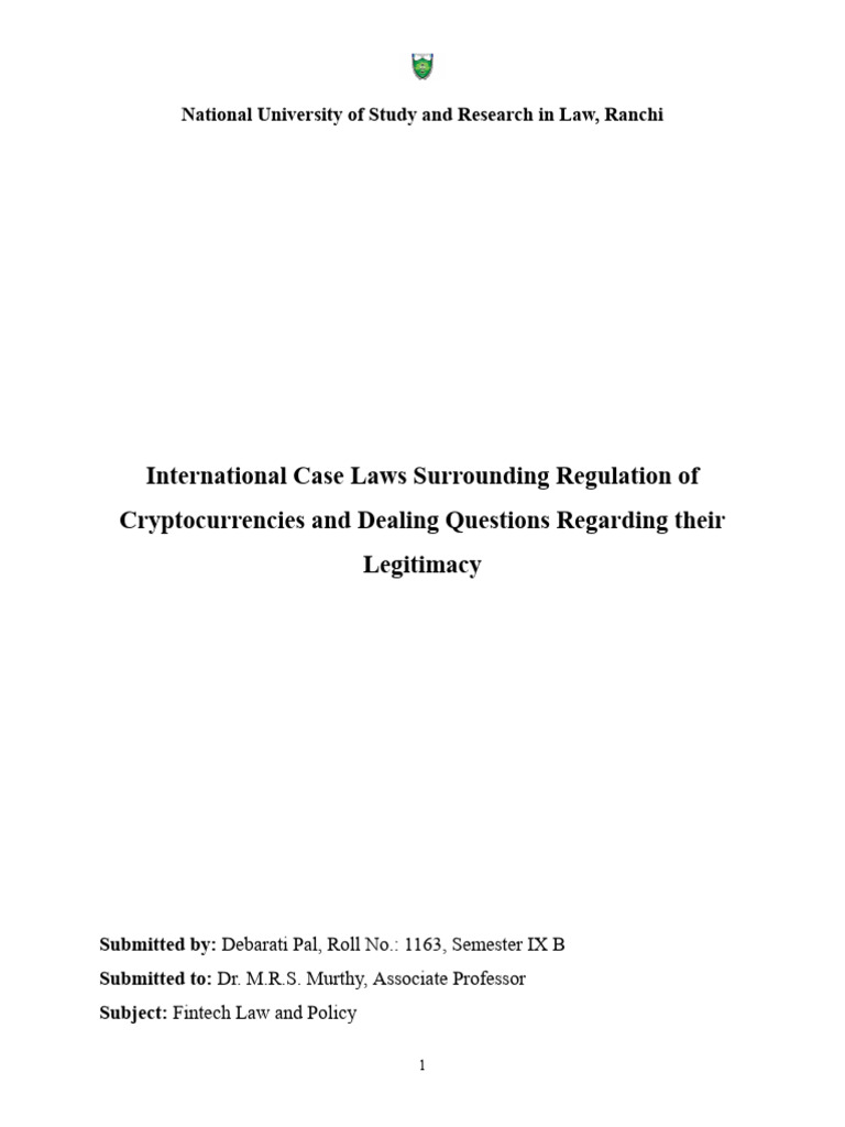 International Crypto Case Law Analysis | PDF | Cryptocurrency
