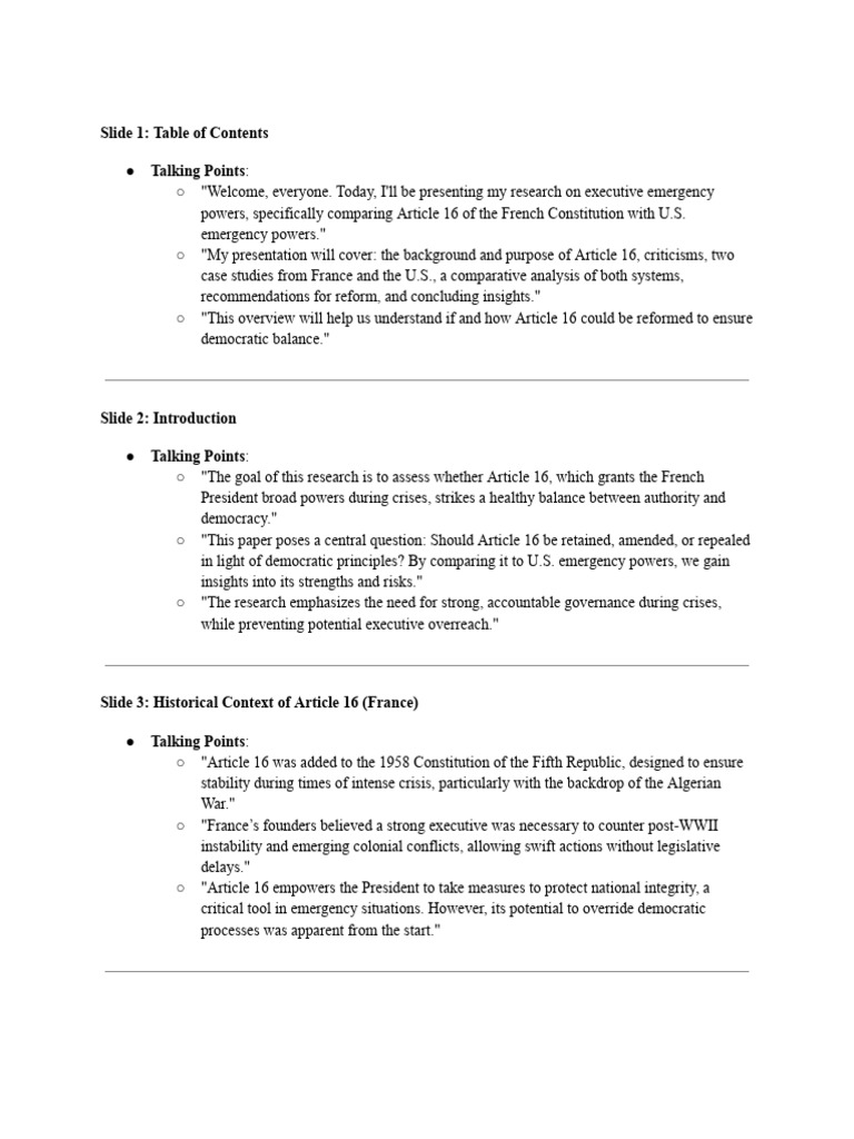 Executive Emergency Powers Analysis | PDF | State Of Emergency ...