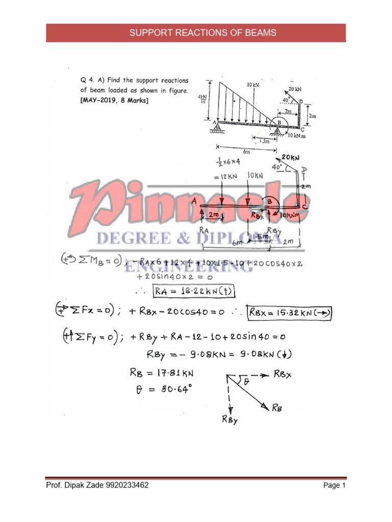 Beams MU Solved Prob Pinn | PDF