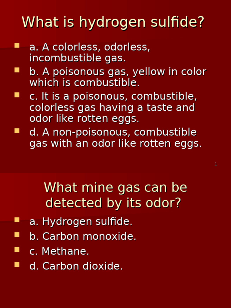 Hydrogen Sulfide | PDF | Combustion | Hydrogen