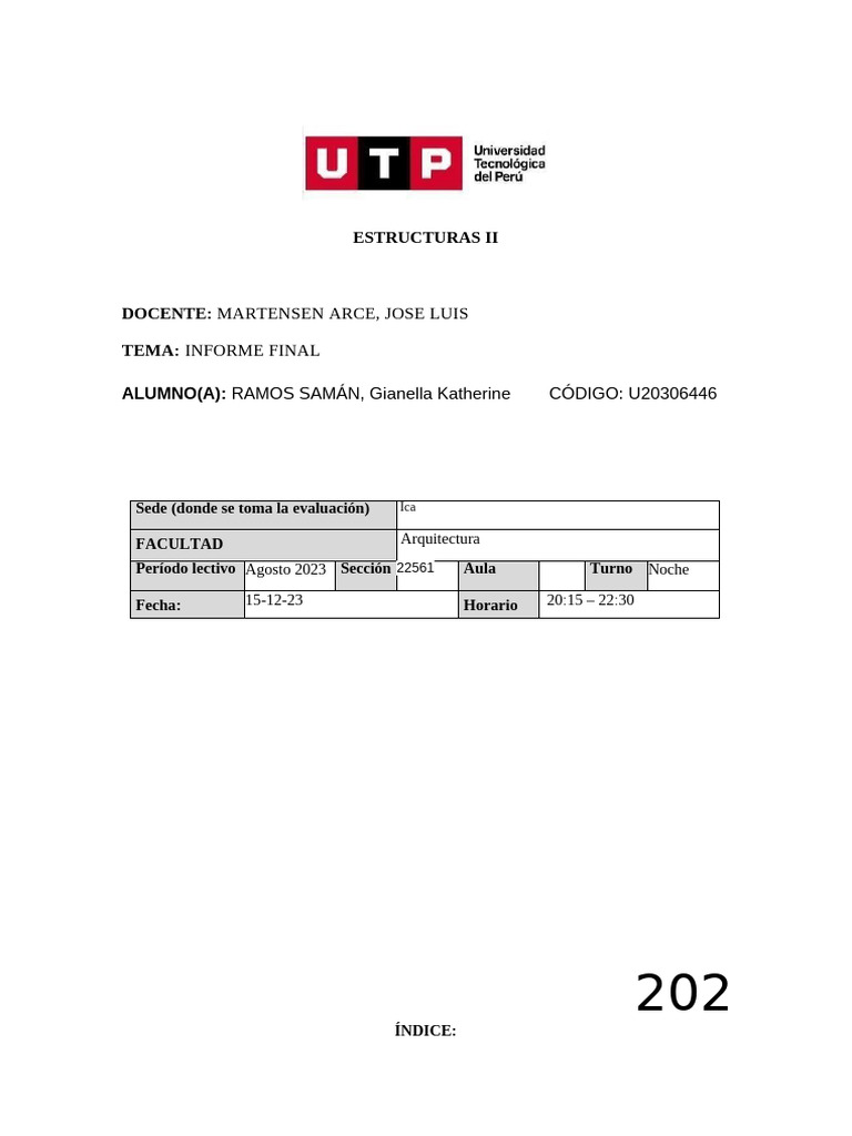 ESTRUCTURA FINAL | PDF | Presupuesto | Arquitecto