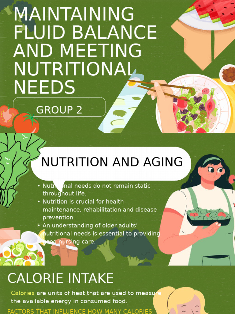 Maintaining Fluid Balance and Meeting Nutritional Needs | PDF | Fat | Food Energy
