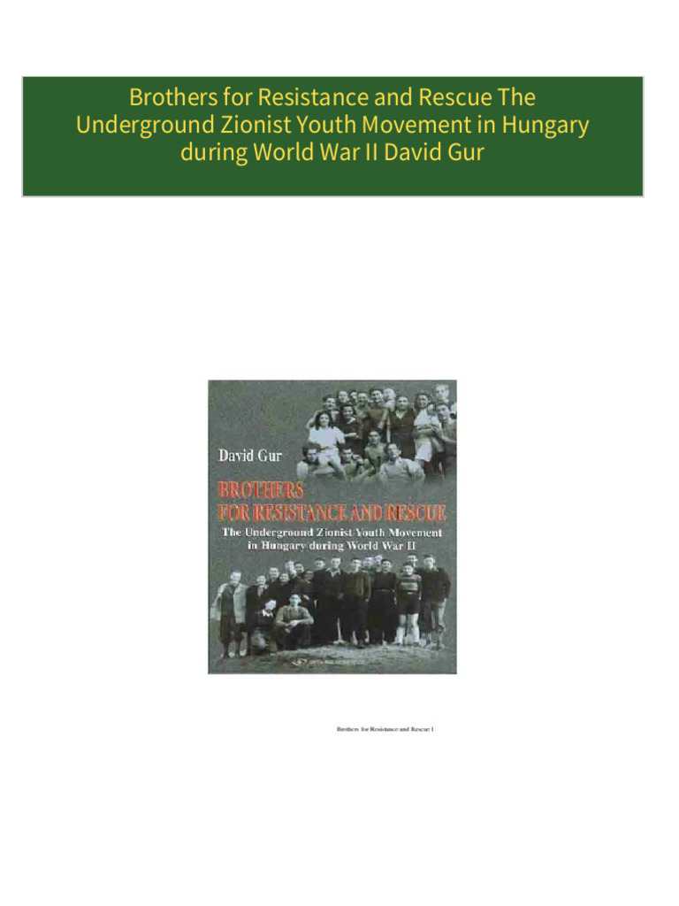 Full Download Brothers For Resistance and Rescue The Underground ...